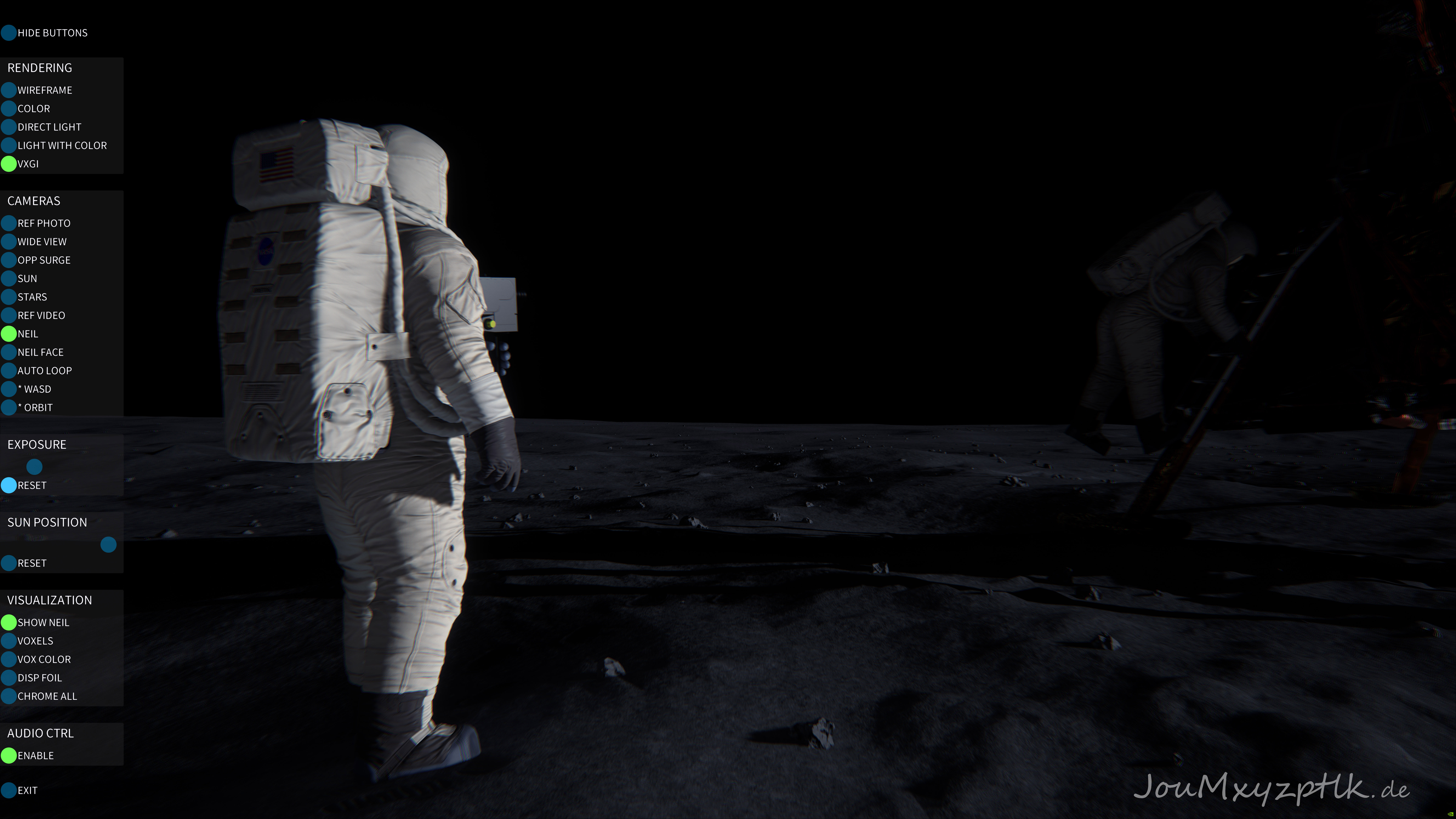 Nvidia Apollo 11 video in 9K (9600x5400) with AA.